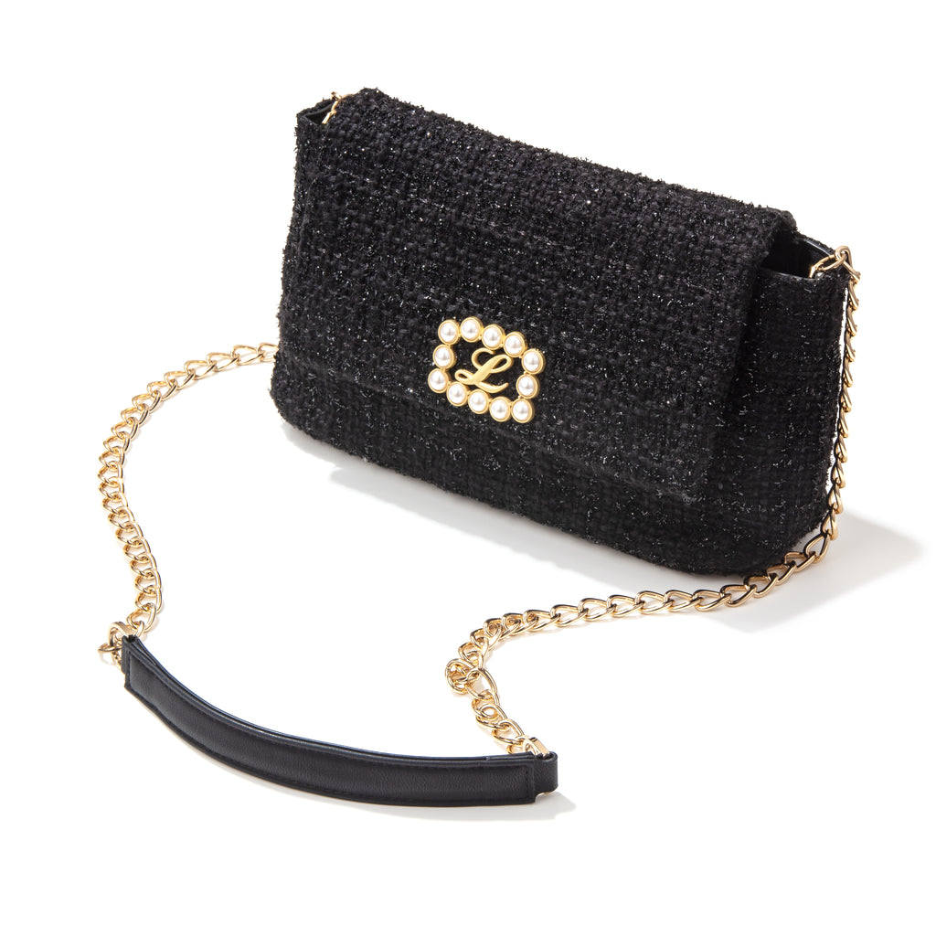 L Brooch Crossbody Bag・L(BK) – Liquem